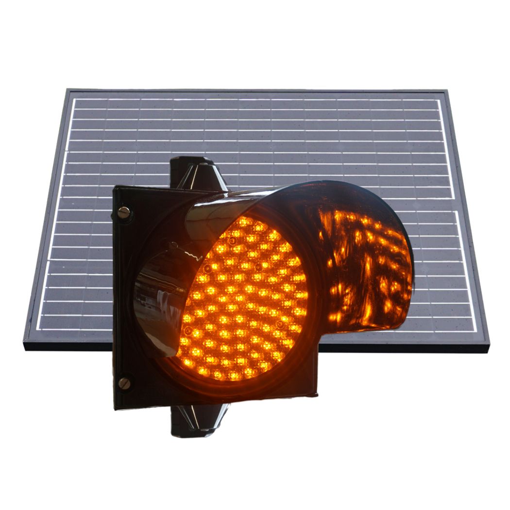 Feu à leds Orange Solaire 160335 - D200 Clignotant