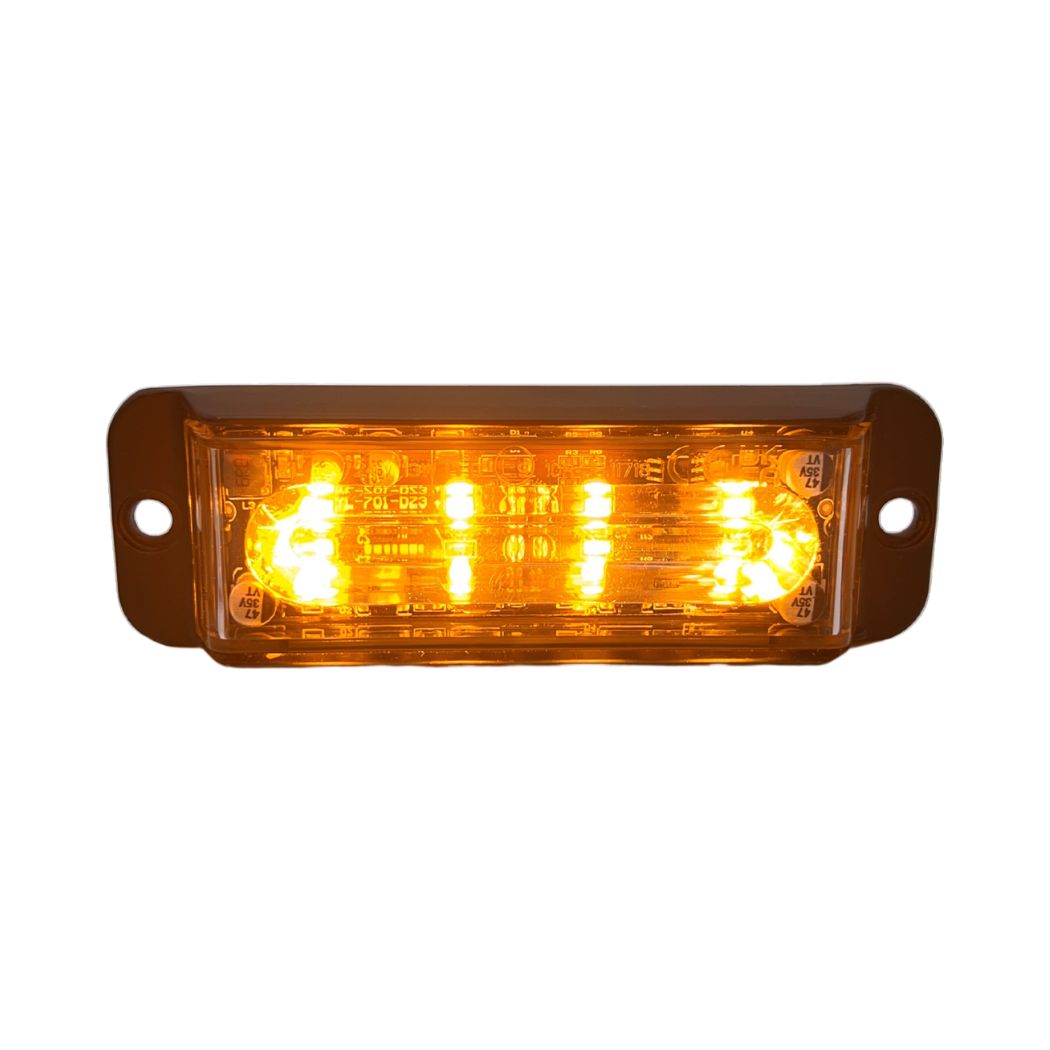 Feu à éclat led orange plat 250828