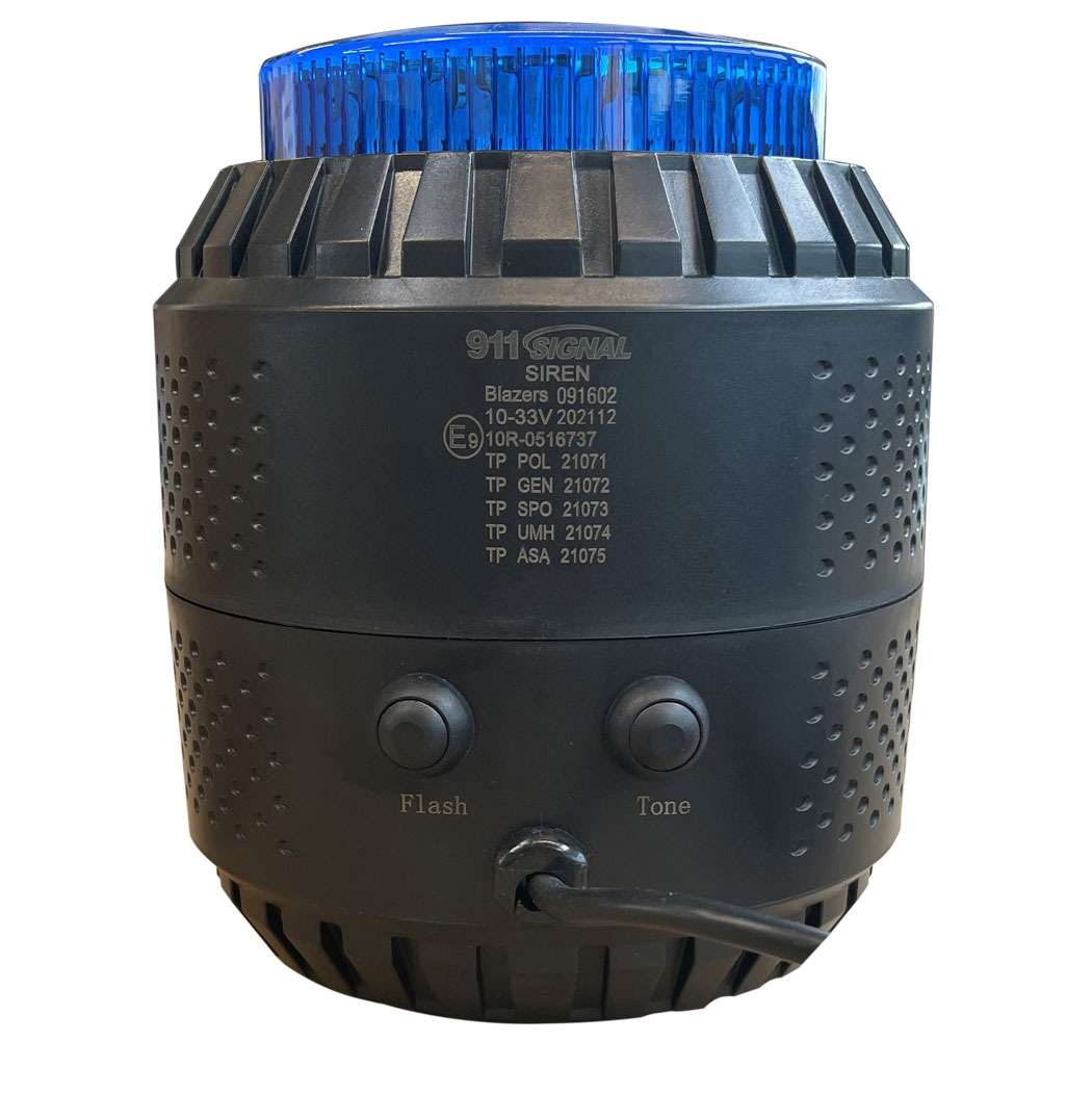 GYROPHARE AVEC SIRENE 251947 - Gyrophare bleu avec sirène