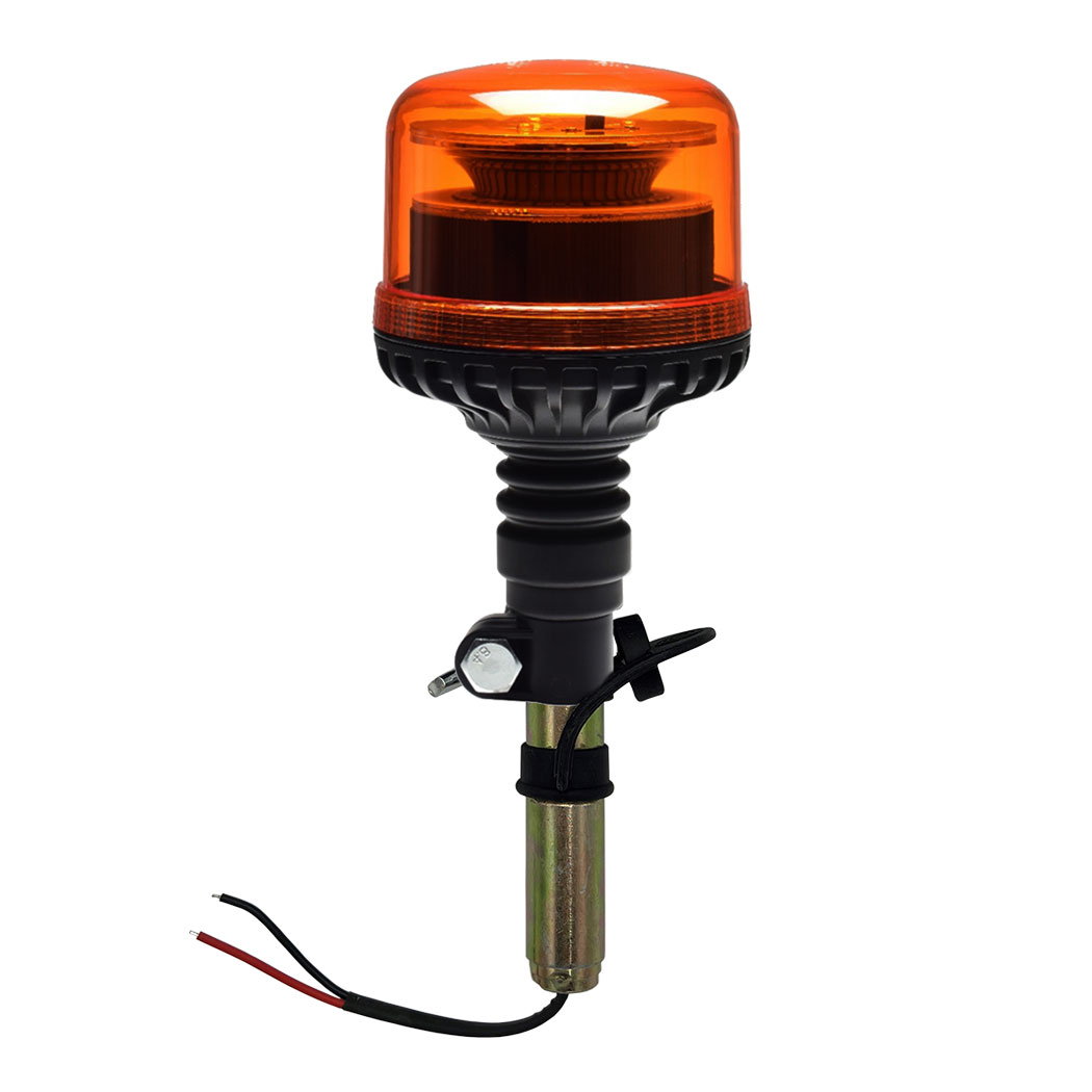 Gyrophare led orange sur hampe flexible 12/24V