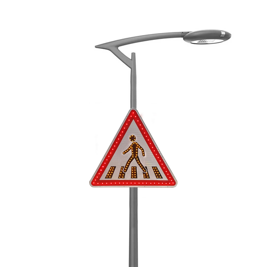 Panneau lumineux passage piéton leds lumineux A13b