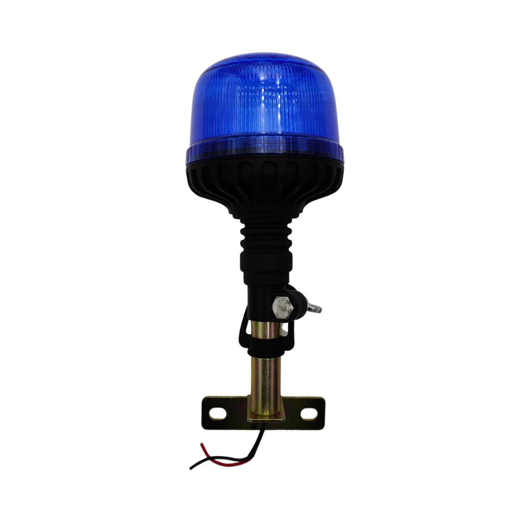Gyrophare led bleu Classe 1 sur hampe