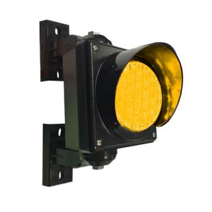 Feu orange ou rouge fixe ou clignotant 168628 - Feu Leds Orange d100mm